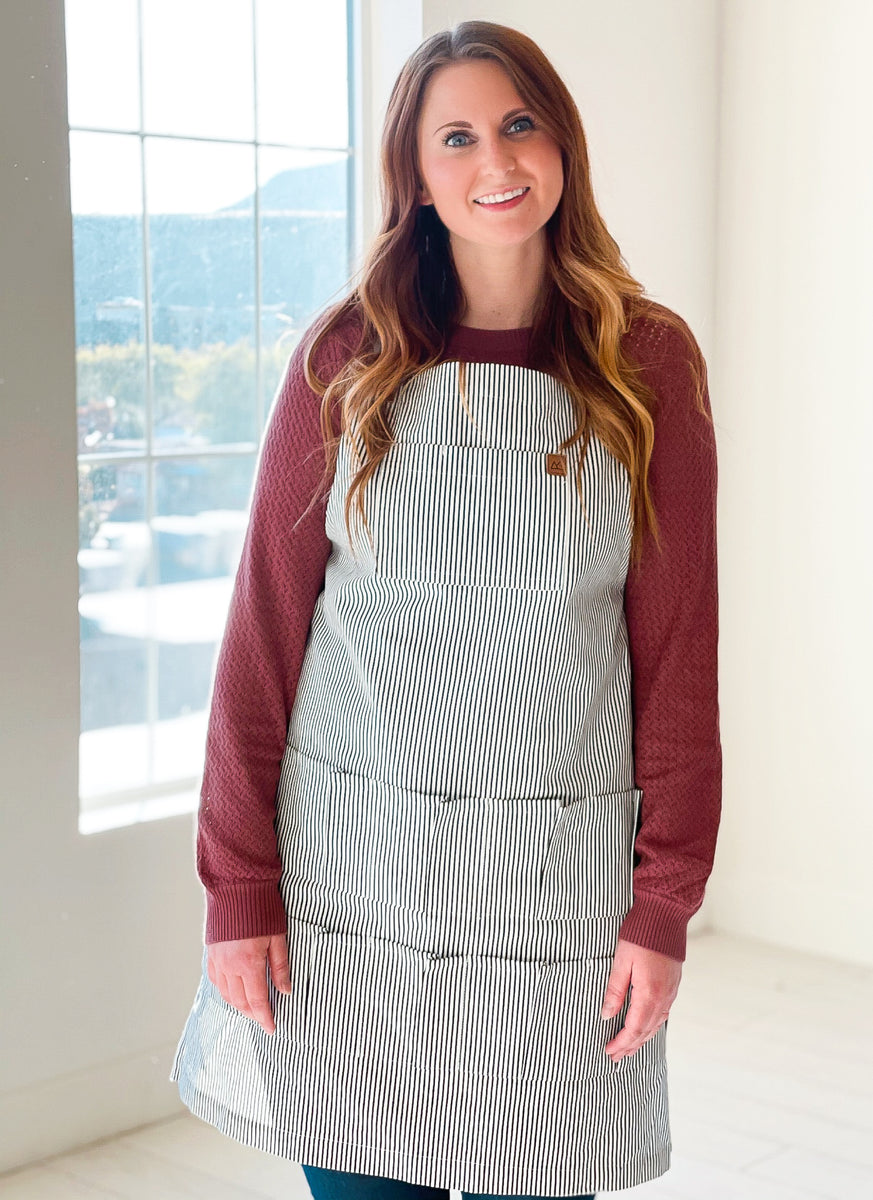 Barred Rock- Striped Apron – Rox Aprons