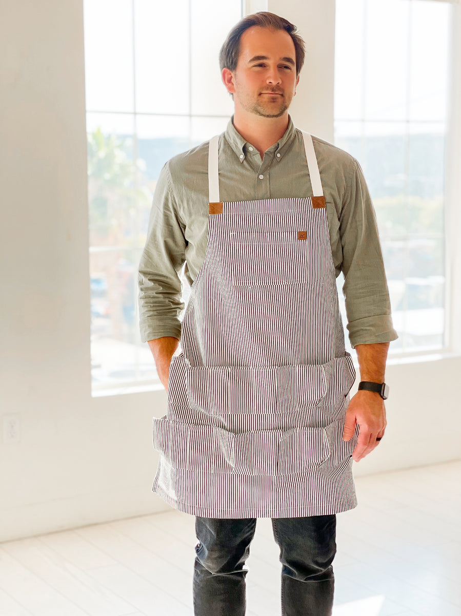 Barred Rock- Striped Apron – Rox Aprons